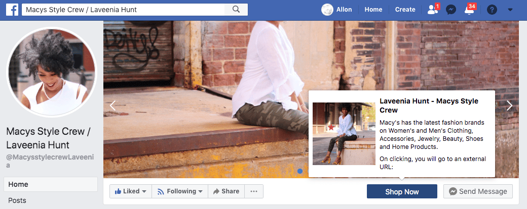 Add a "Shop Now" button to Facebook