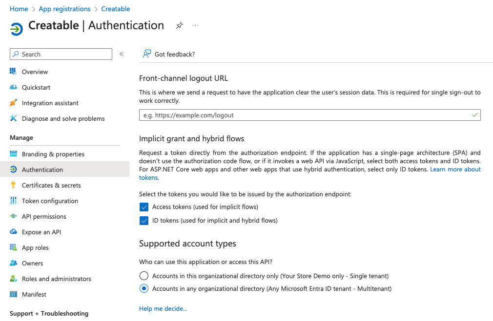SSO for Azure Active Directory